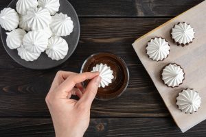 Chocolate Dipped Swiss Meringue Kisses - Cakesperiments